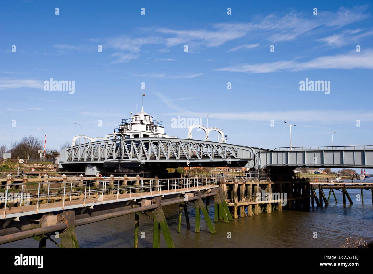 Sutton Bridge Swing Bridge Lincolnshire High Resolution Stock ...