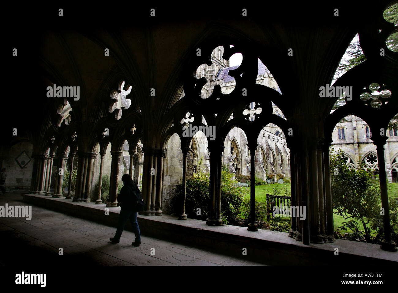 The cloisters at Salisbury Cathedral, Wiltshire, UK Stock Photo - Alamy