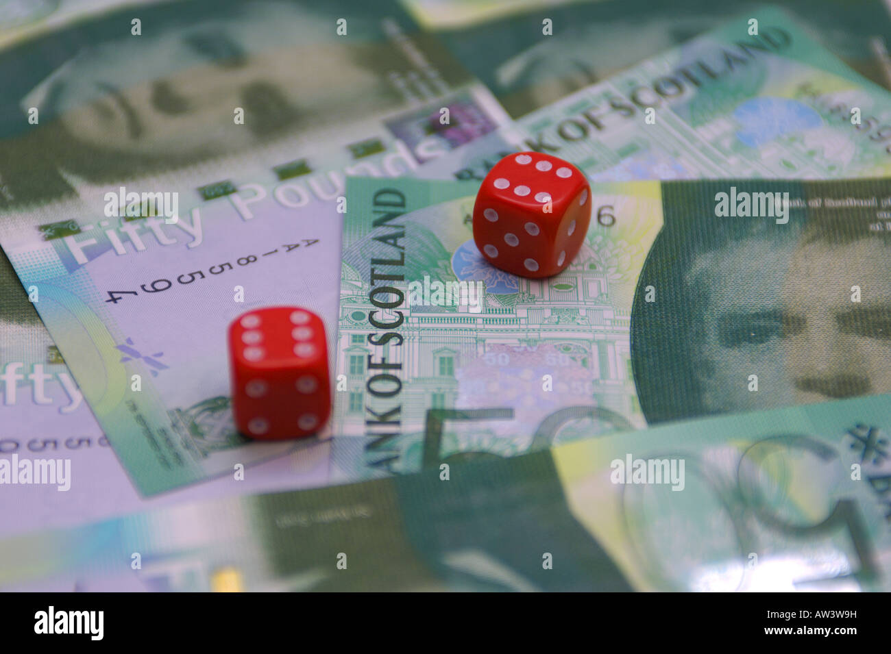 Scottish bank notes stack hi-res stock photography and images - Alamy