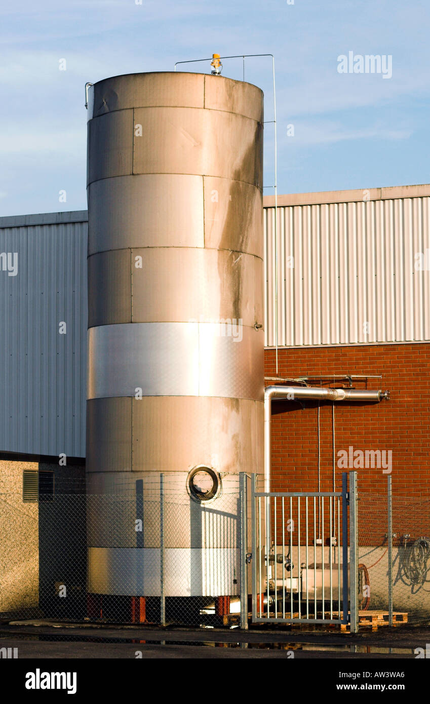 Silo at food processing plant Stock Photo - Alamy
