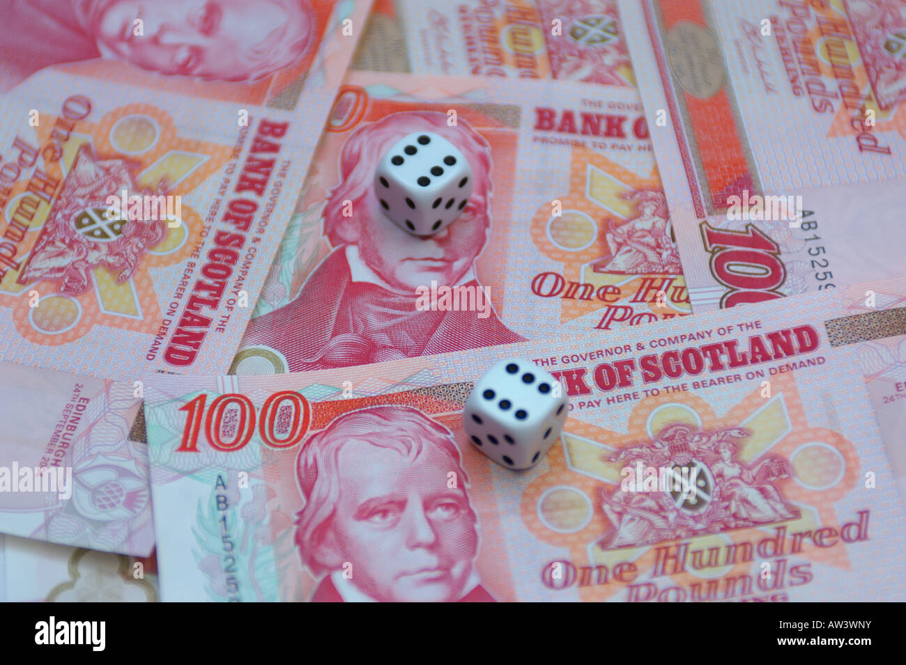 Scottish bank notes stack hi-res stock photography and images - Alamy