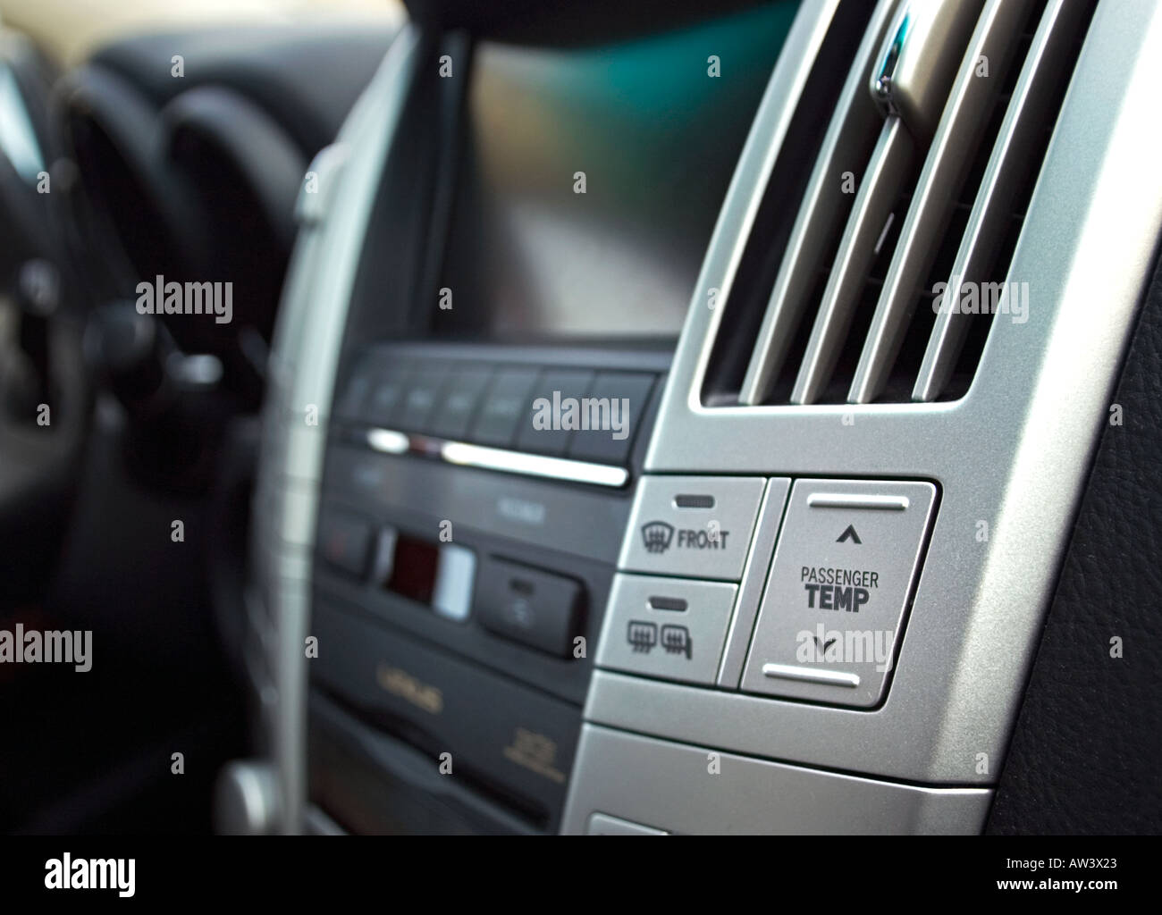 Lexus dashboard climate panel Stock Photo - Alamy