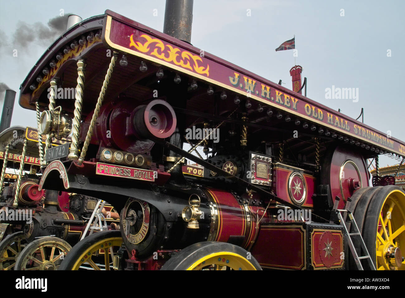 A showman's engine on display at Dorset Steam Fair, 2005 Stock Photo ...