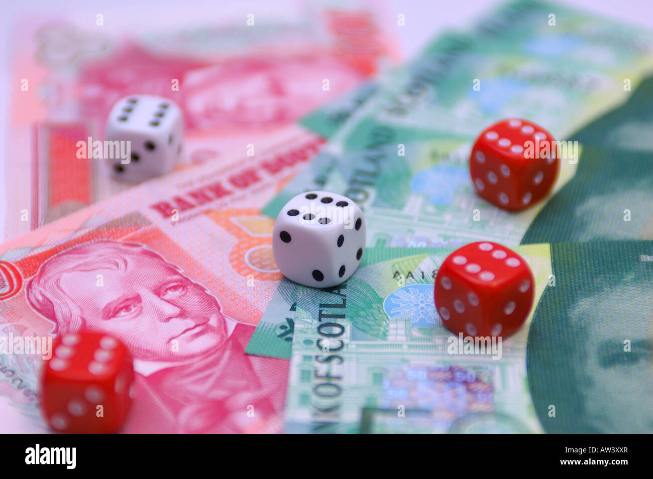 Scottish bank notes stack hi-res stock photography and images - Alamy