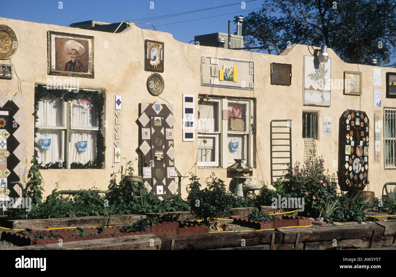 Aztec Motel Old town Route 66 Exterior decorated with pictures symbols ...