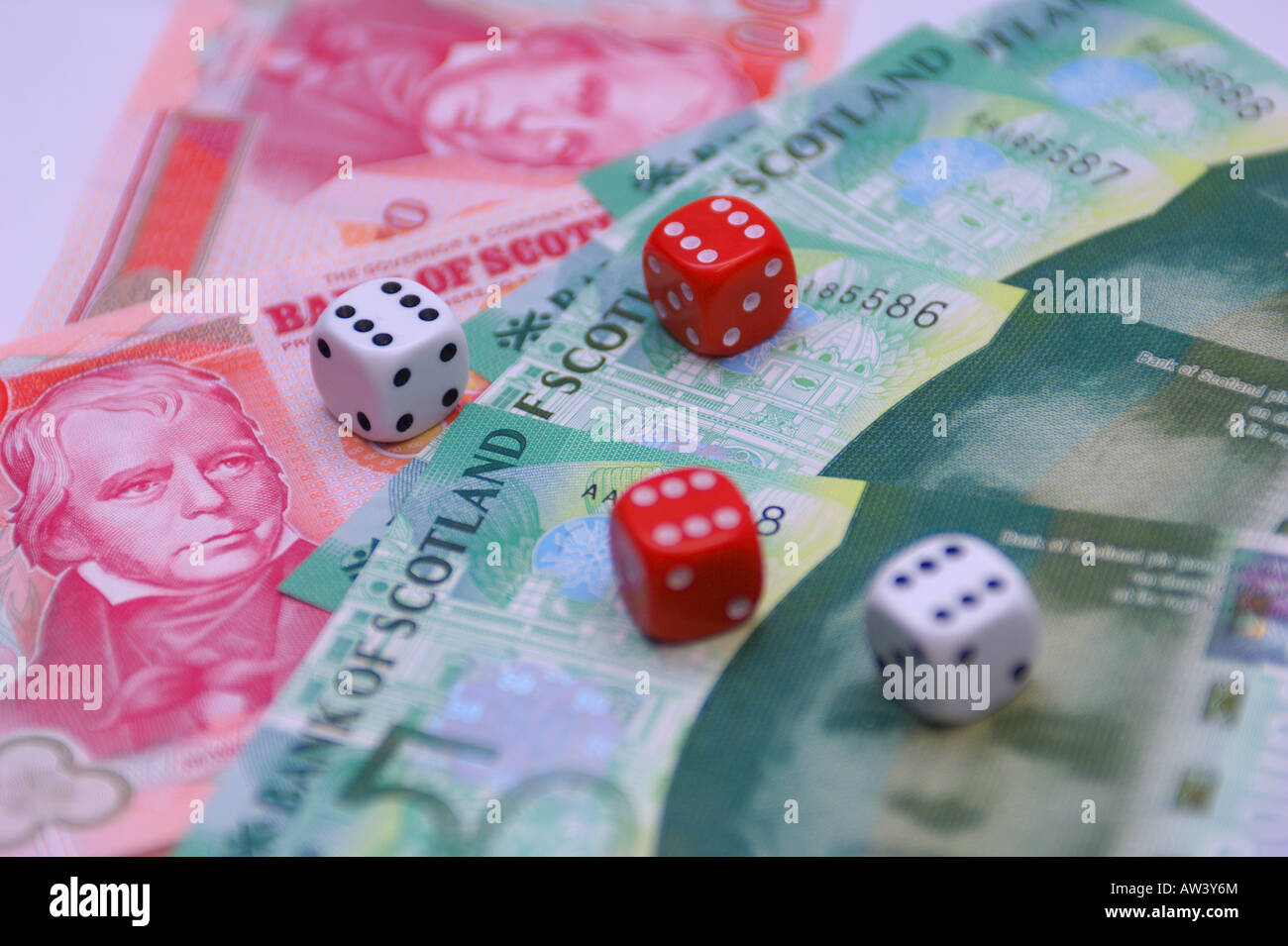 Scottish bank notes stack hi-res stock photography and images - Alamy