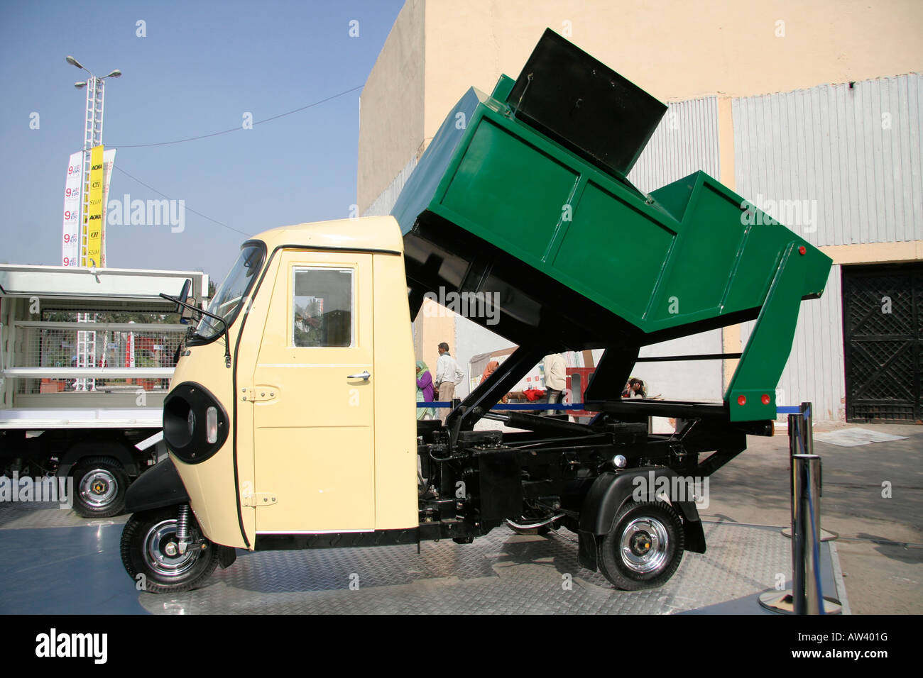 three wheeler pick up autoexpo in delhi india Stock Photo - Alamy