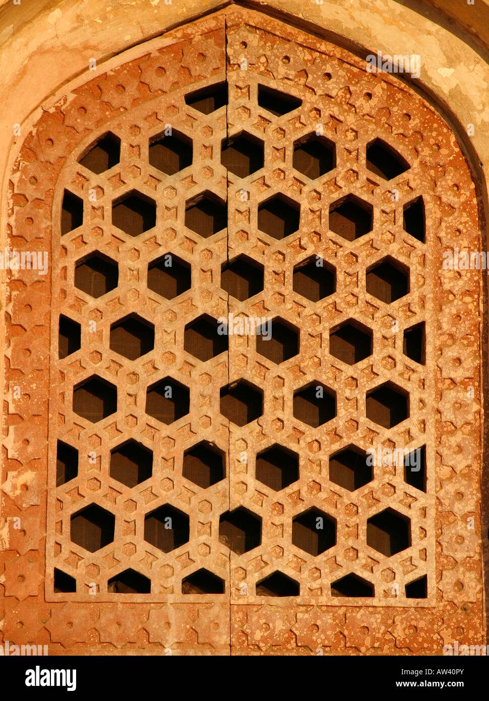 Pattern window at Humayun Tomb Delhi India Stock Photo - Alamy
