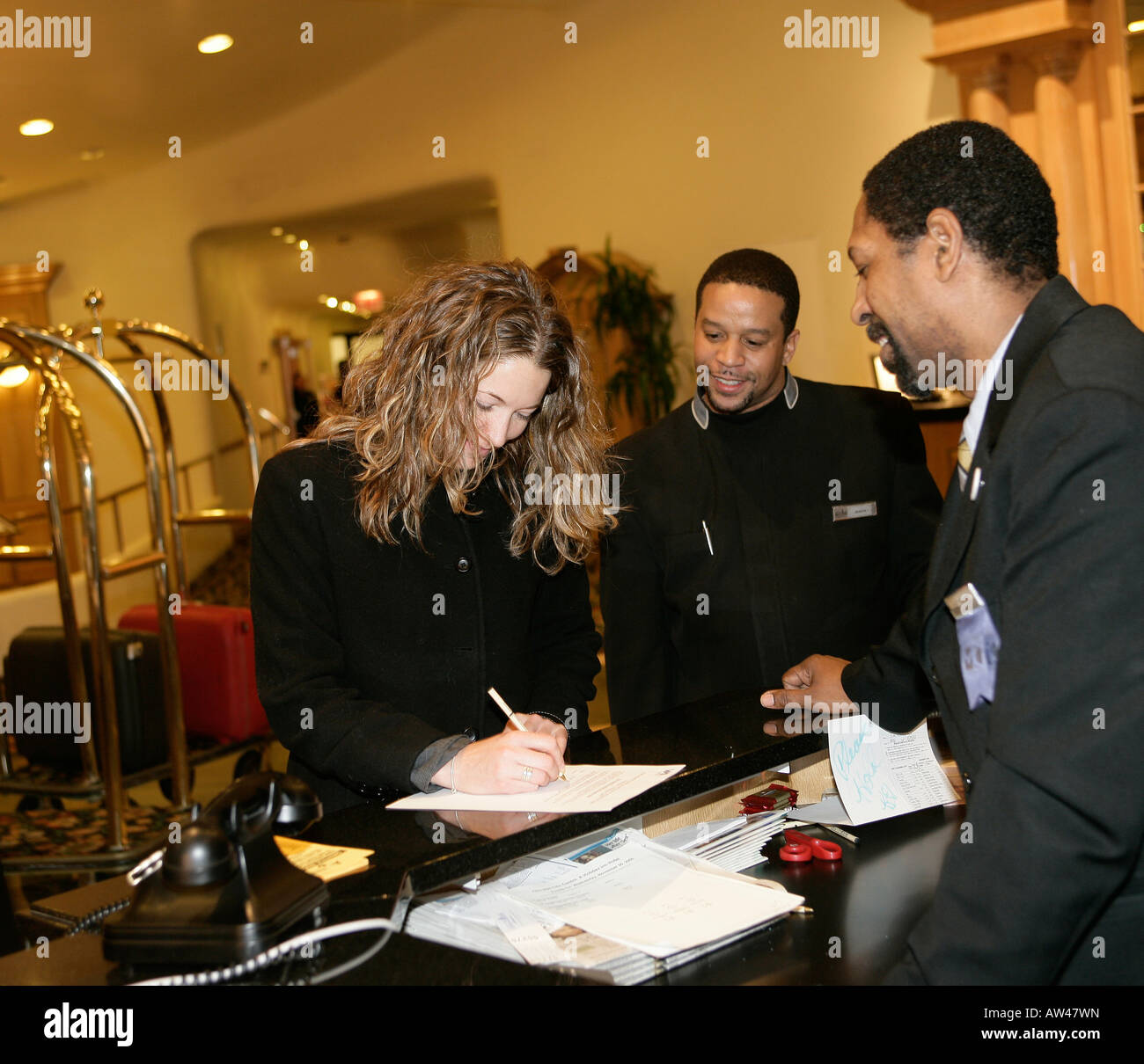 Hotel bill reception hi-res stock photography and images - Alamy