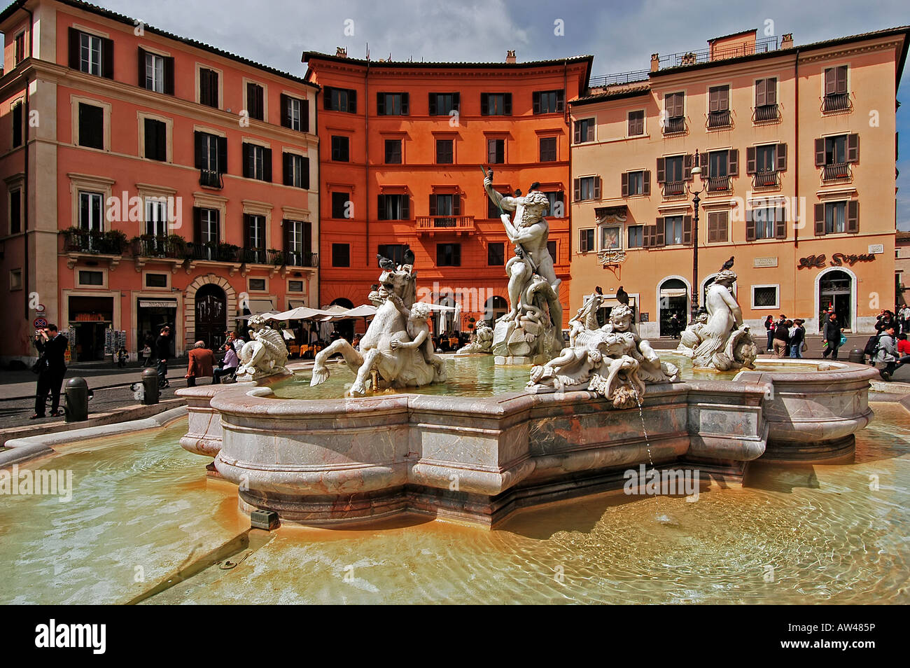 Neptune Fountain in Piazzo Navona, Rome Italy Stock Photo - Alamy