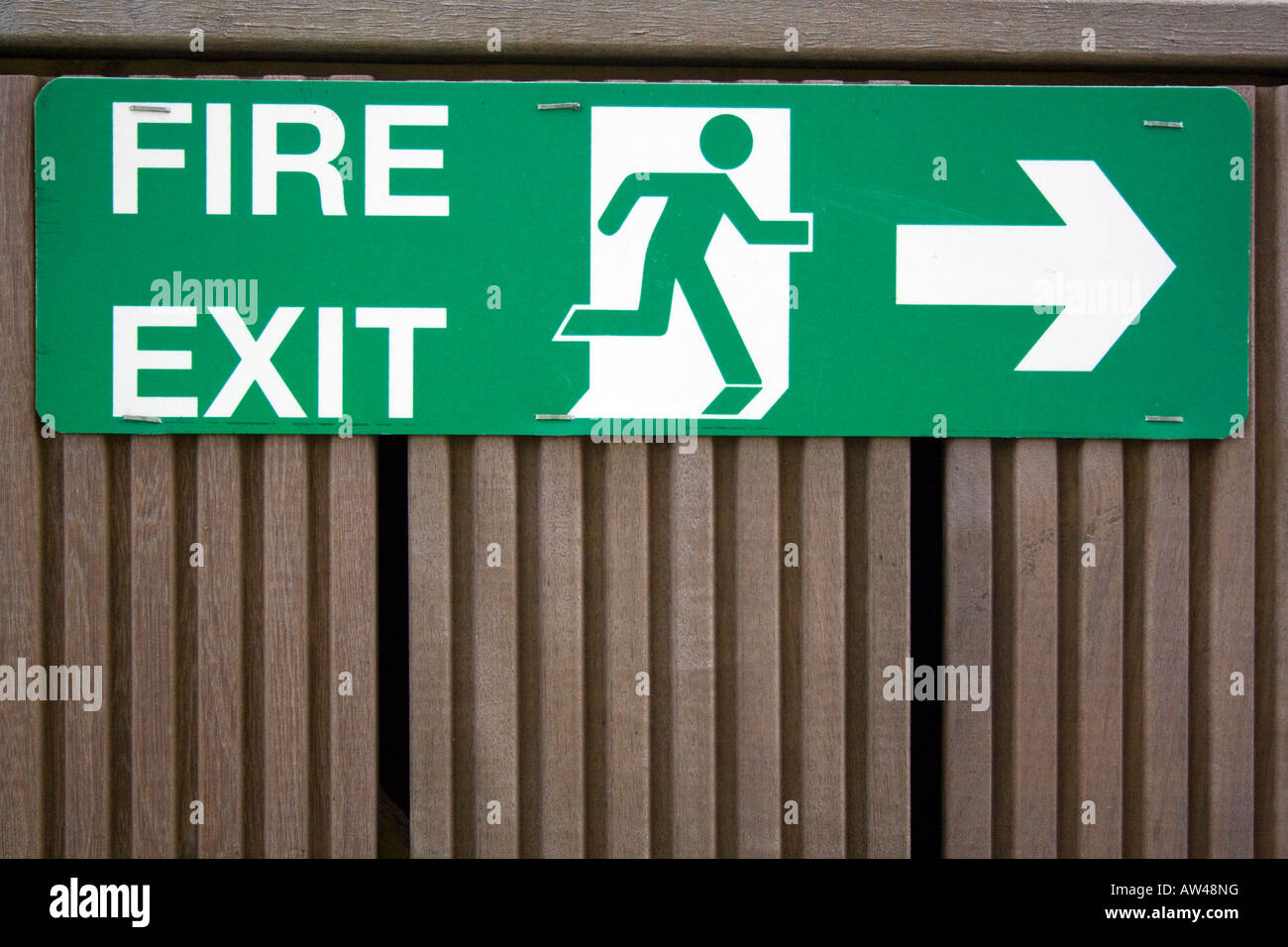 Fire Exit Sign Stock Photo - Alamy
