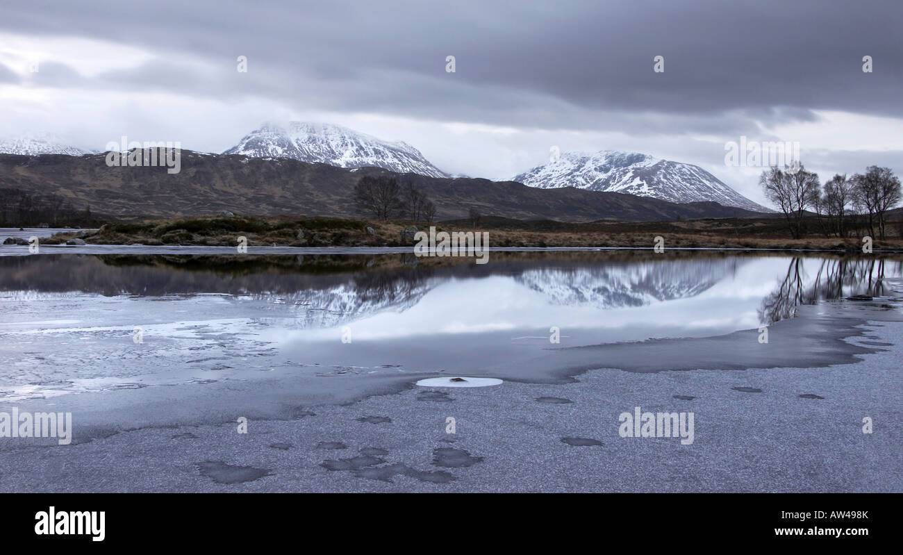 Loch Ba in winter, Rannoch Moor, Glencoe, Scotland, UK Stock Photo - Alamy