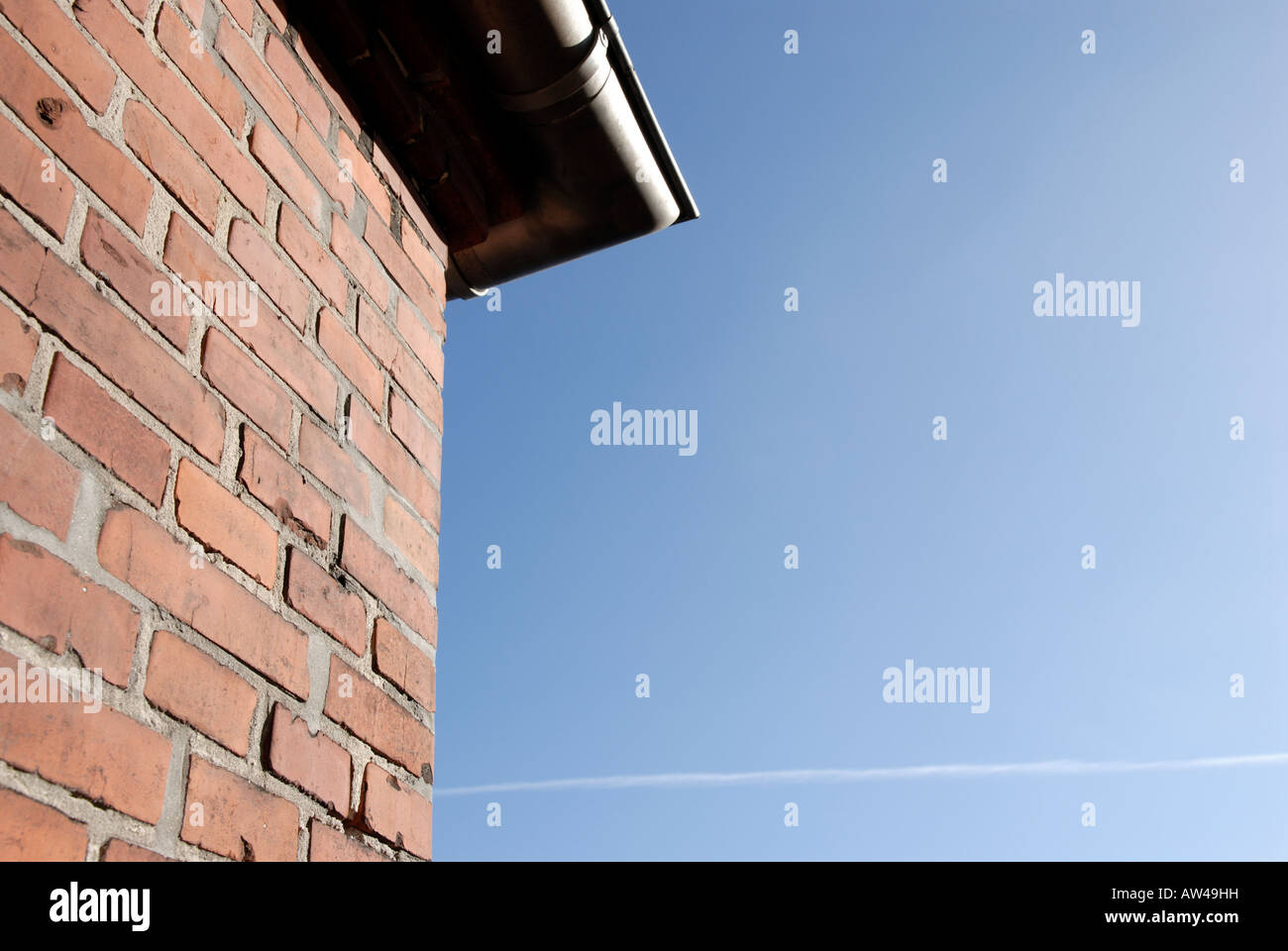 BRICK WALL AND GUTTER Stock Photo - Alamy