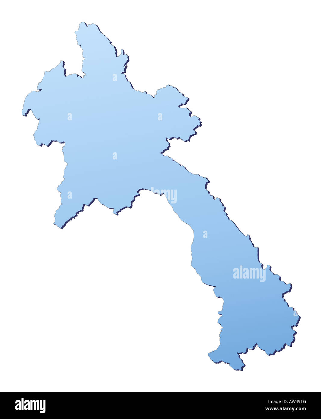 Laos outline silhouette map illustration hi-res stock photography and ...