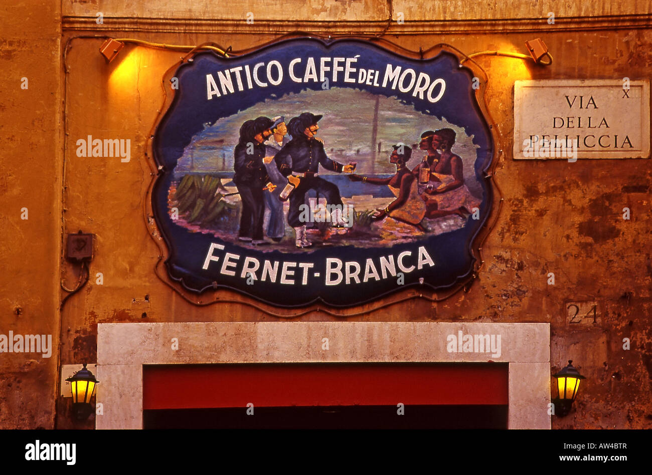 Caffe del Moro Rome Italy Stock Photo - Alamy