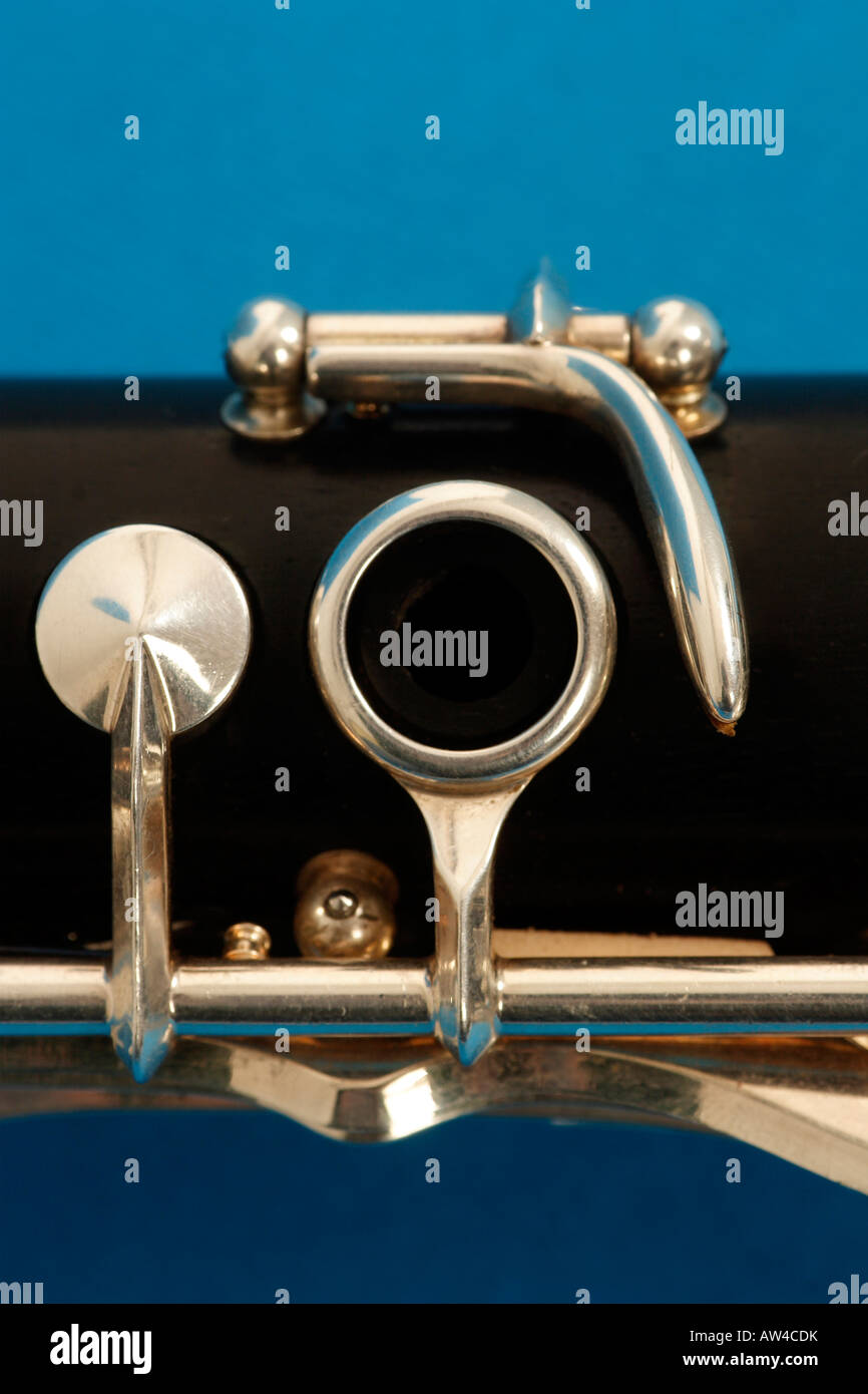 close up detail of a woodwind clarinet Stock Photo - Alamy