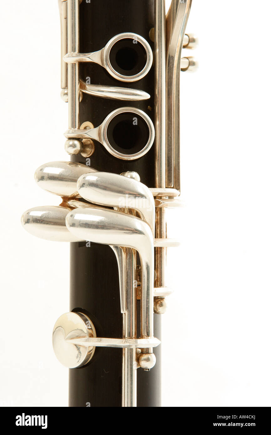 close up detail of a woodwind clarinet Stock Photo - Alamy