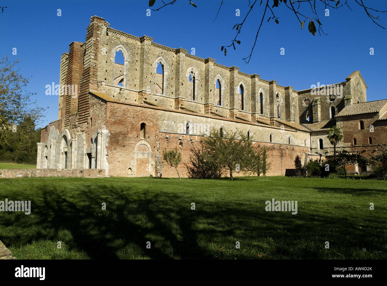 Gothic Cathedral of St. Galgano in Tuscany - Italy Stock Photo - Alamy