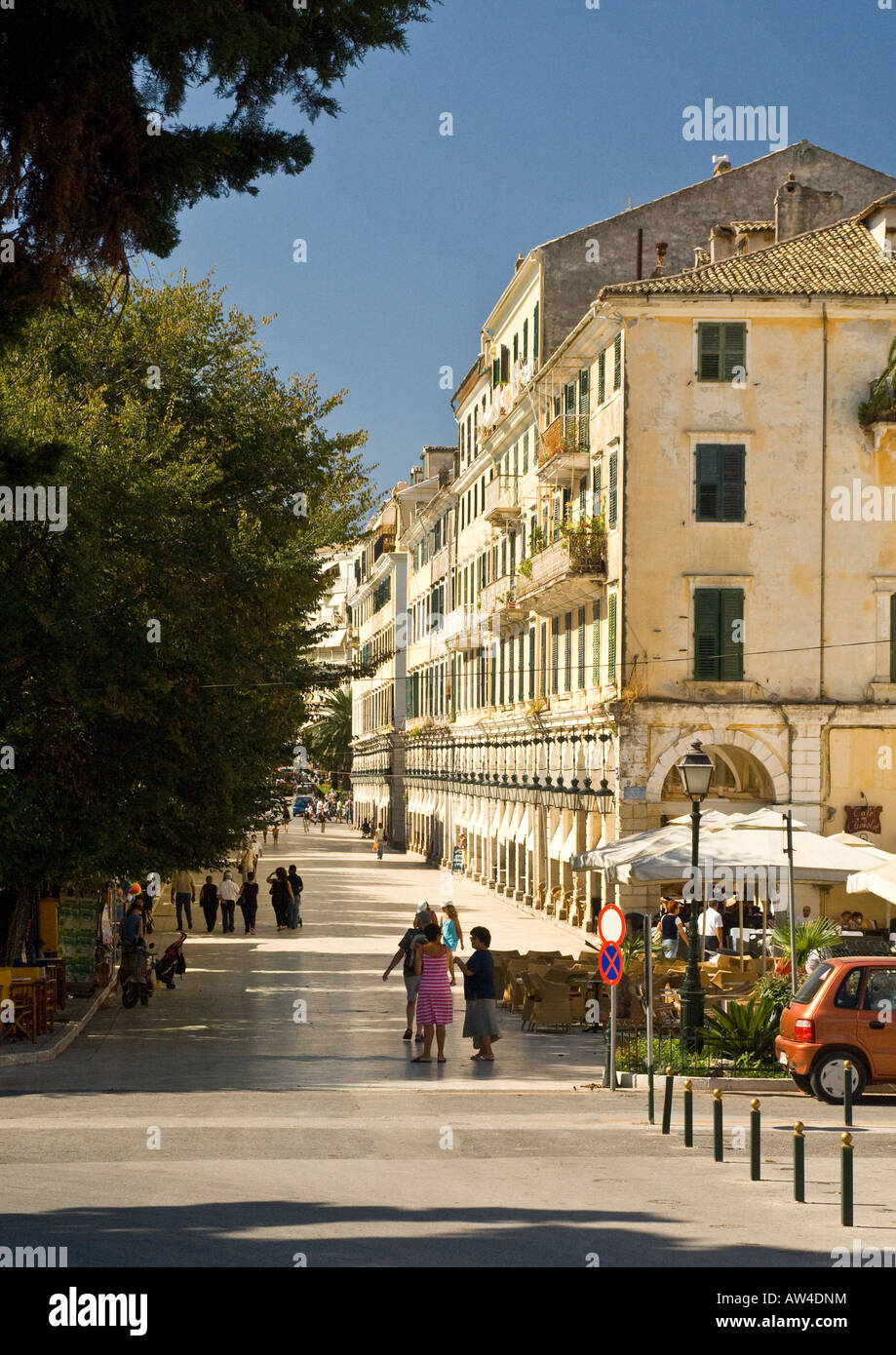 The Liston, marble Promenade, Corfu, Greece Stock Photo - Alamy