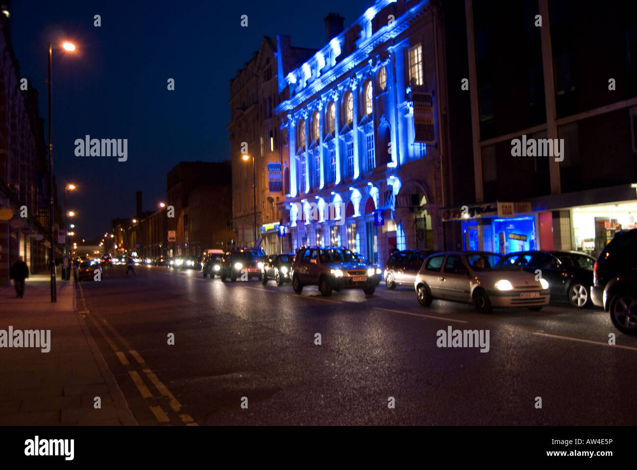Manchester night street scene hi-res stock photography and images - Alamy