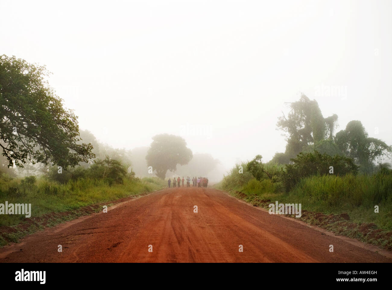 Walking morning dust mist men group man hi-res stock photography and ...