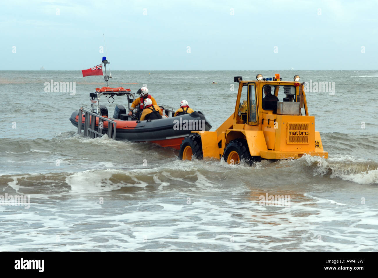 the launching of the shanklin inshore lifeboat on the beaches at ...