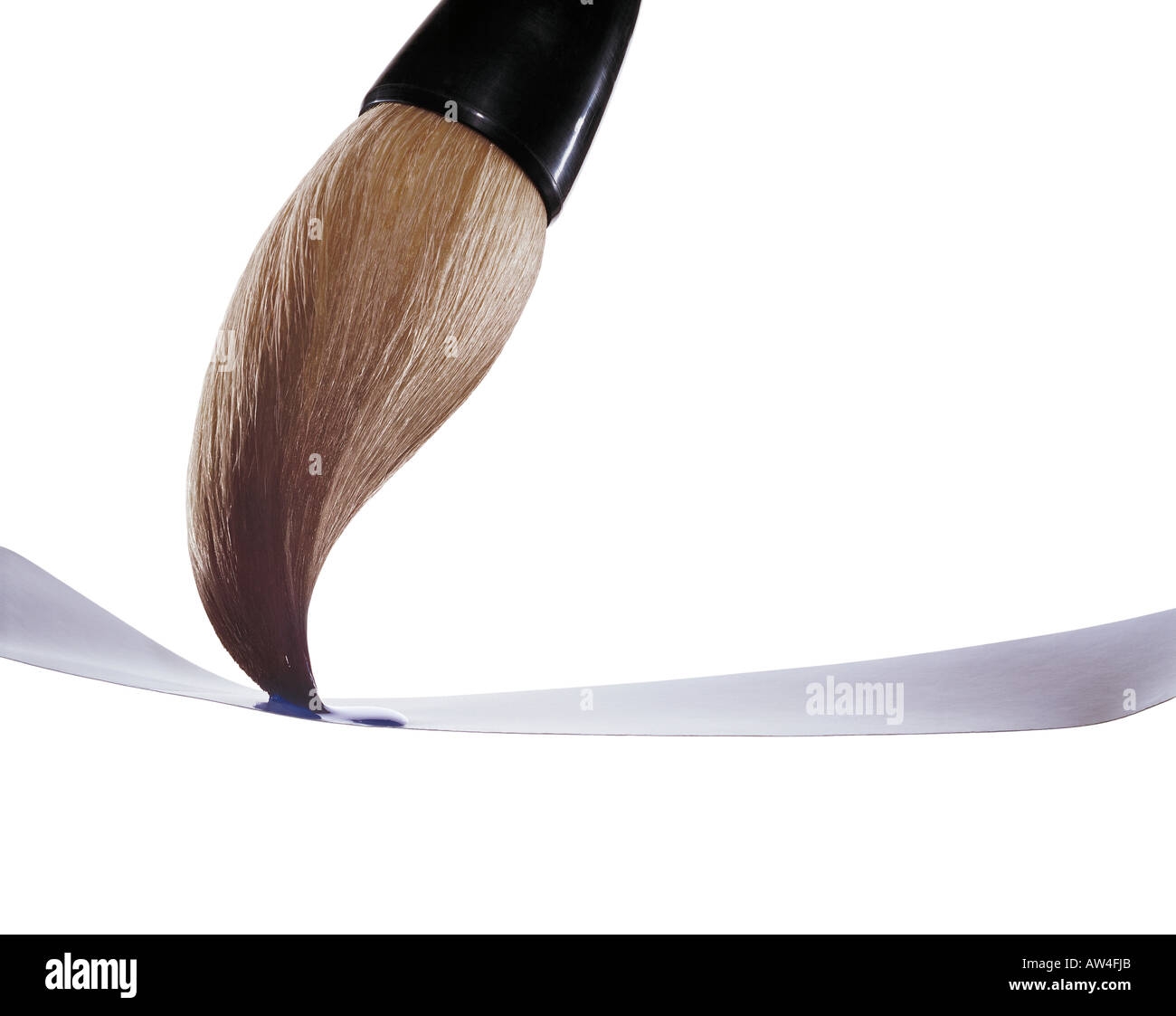 Brush sweeping across paper still life Stock Photo - Alamy