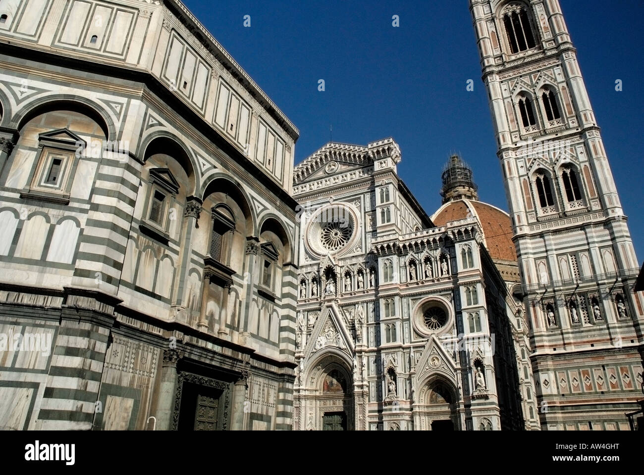 The Duomo, Baptistry and Campanile of Florence, Tuscany Italy Stock ...