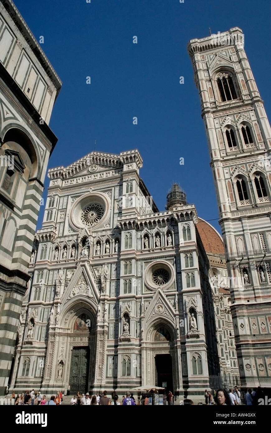 The Duomo, Baptistry and Campanile of Florence, Tuscany Italy Stock ...
