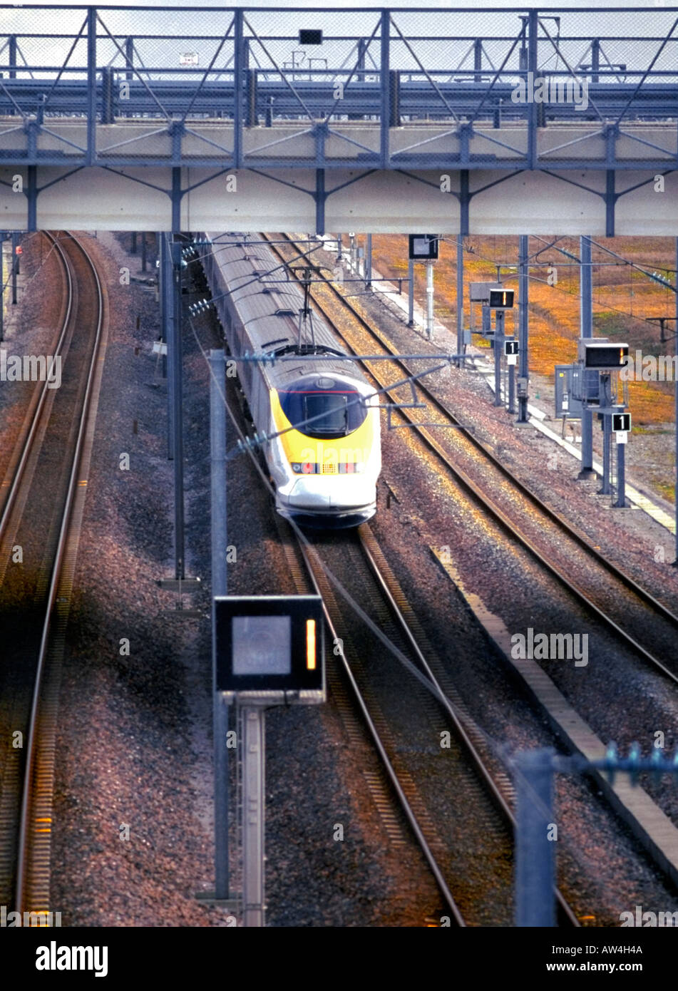 eurostar train leaving the channel tunnel and arriving in france at ...