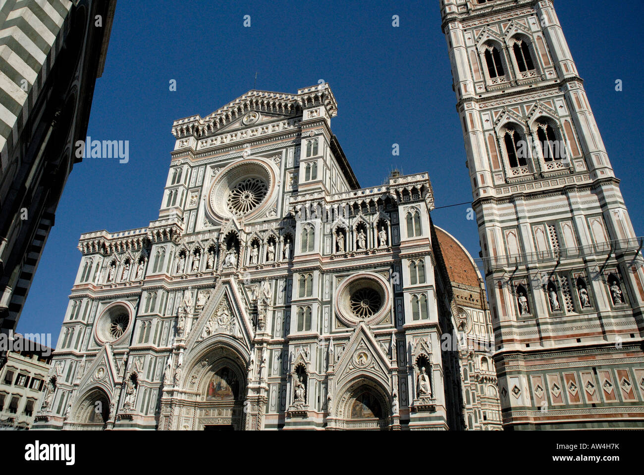 The Duomo, Baptistry and Campanile of Florence, Tuscany Italy Stock ...