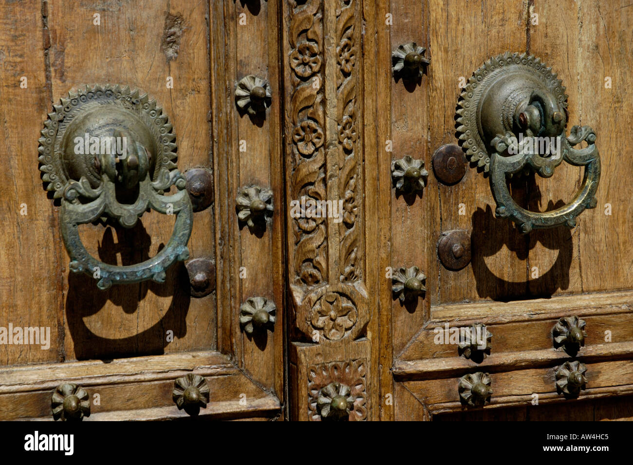 Andalusia tarifa typical andalusian style wooden spiked door Stock ...