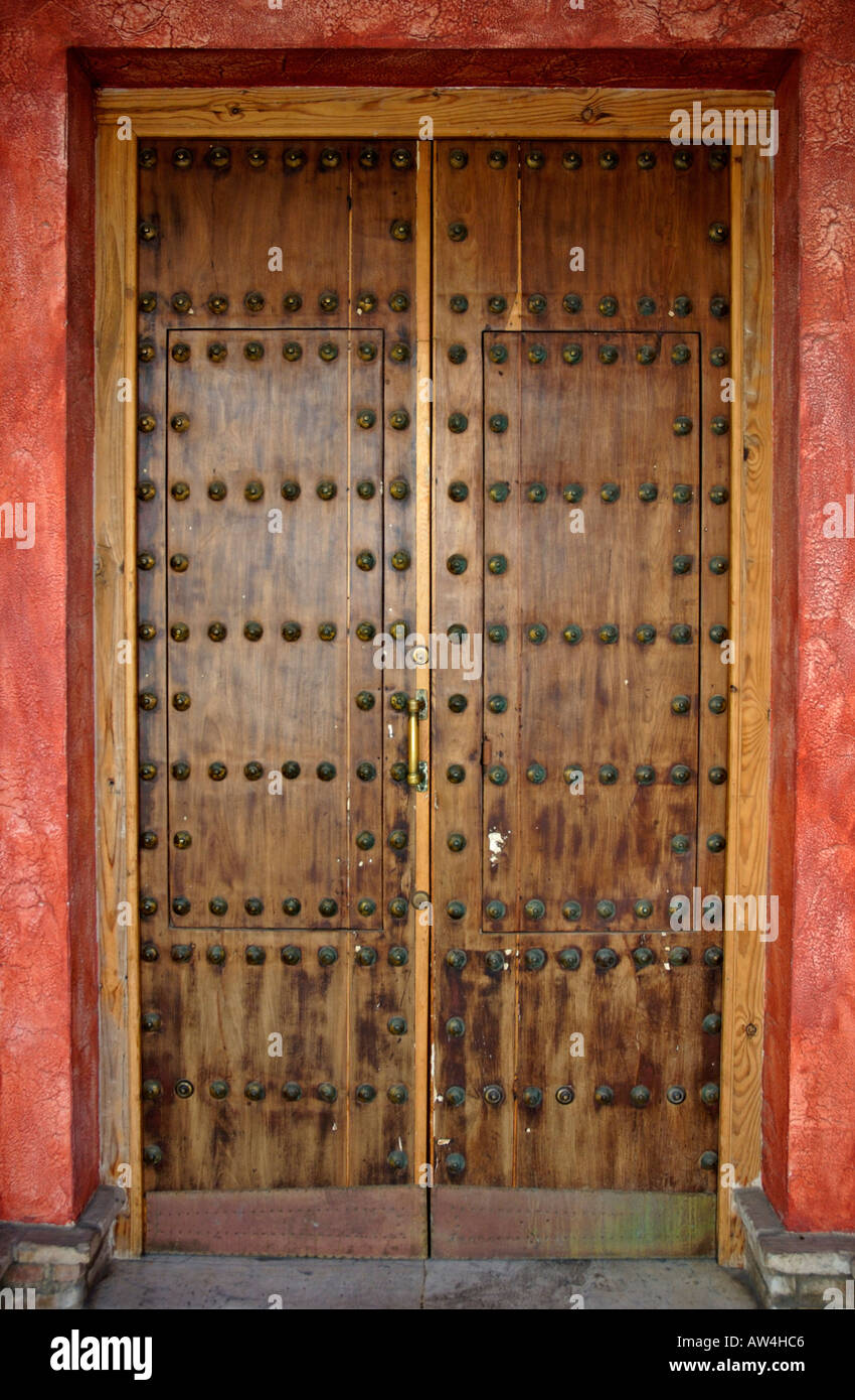 Spiked wooden door, Tarifa, Andalusia, Spain Stock Photo - Alamy