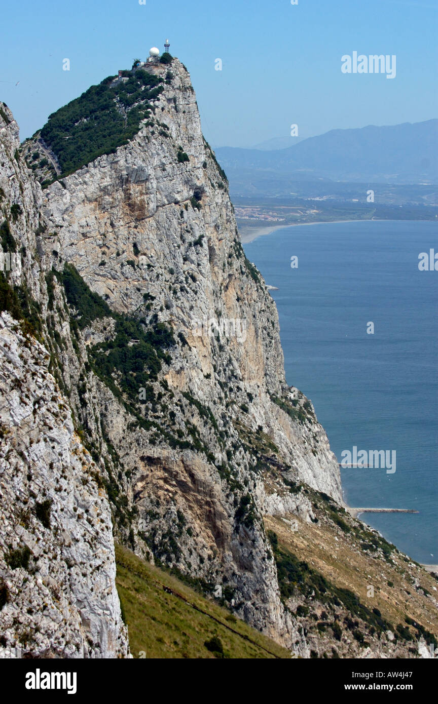 Rock Of Gibraltar From Upper Rock Nature Reserve Stock Photo - Alamy