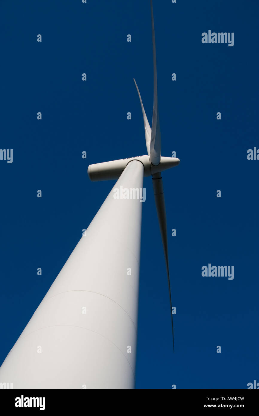 Modern windmill, blue sky Stock Photo - Alamy