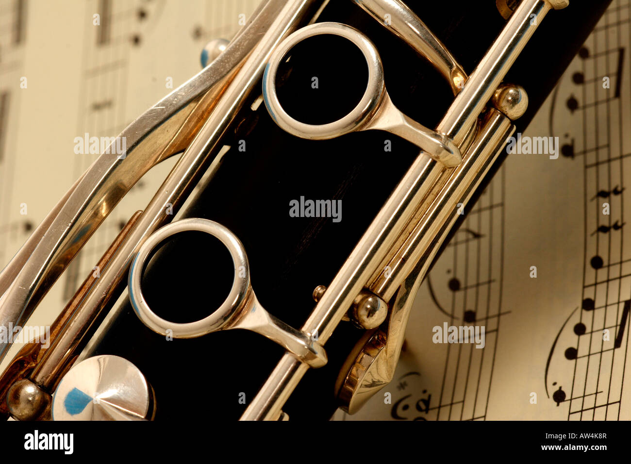close up detail of a woodwind clarinet Stock Photo - Alamy
