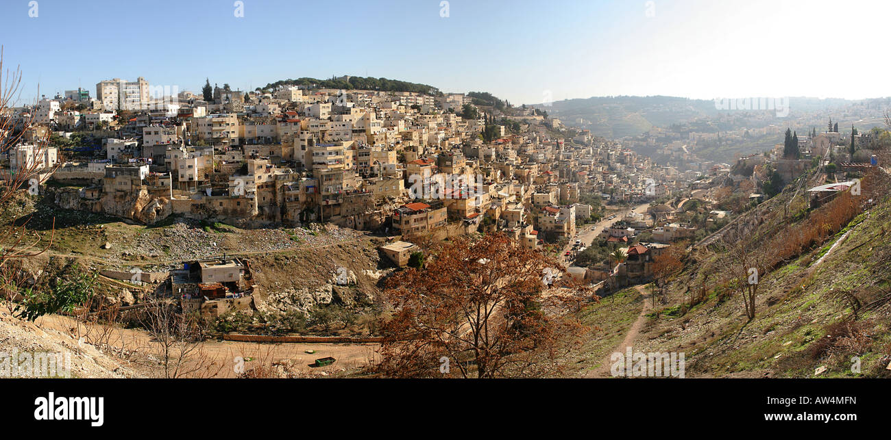 Panoramic view on old palestinian village in Jerusalem, Israel Stock ...