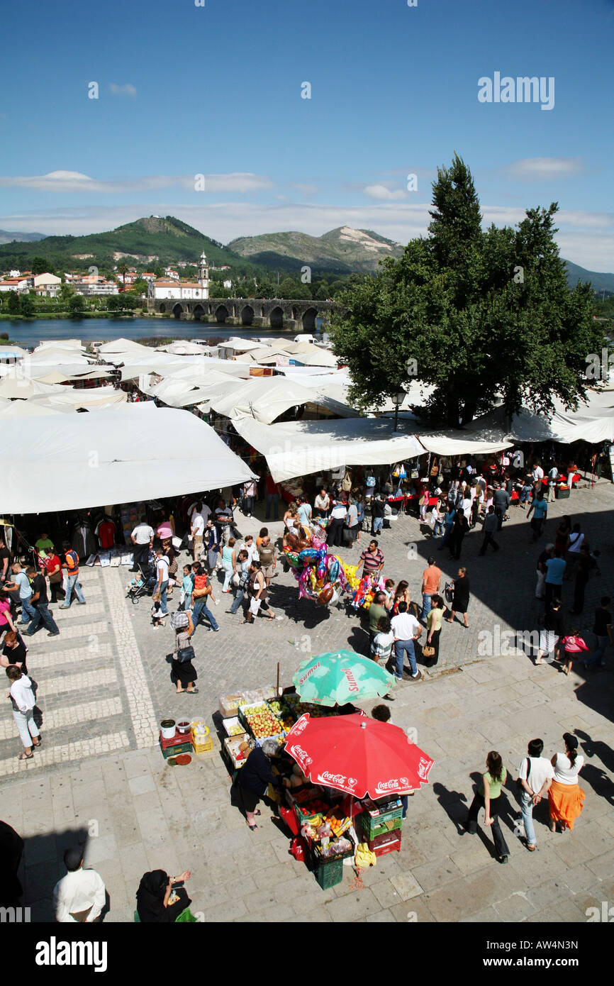 Market day, "Ponte de Lima" Northern Portugal Stock Photo - Alamy