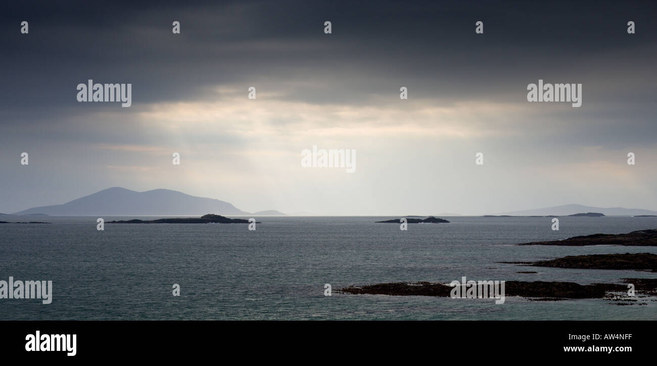 South Lewis viewed from the Isle of Harris Western Isles Outer Hebrides ...