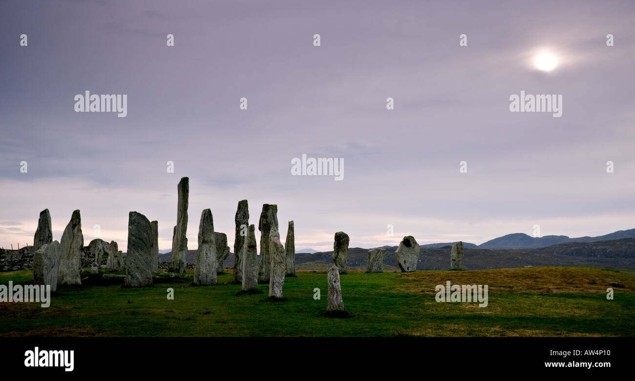Callanish Calanais standing stone circle Lewis Outer Hebrides Western ...