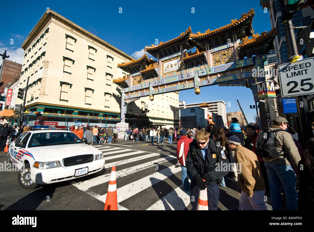 Chinese New Year Parade in downtown Washington DC in Chinatown Stock ...
