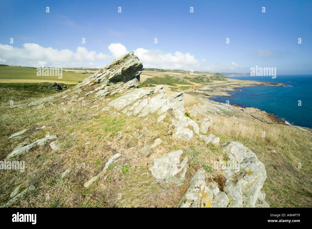 england devon the south hams the south west devon coast path prawle ...