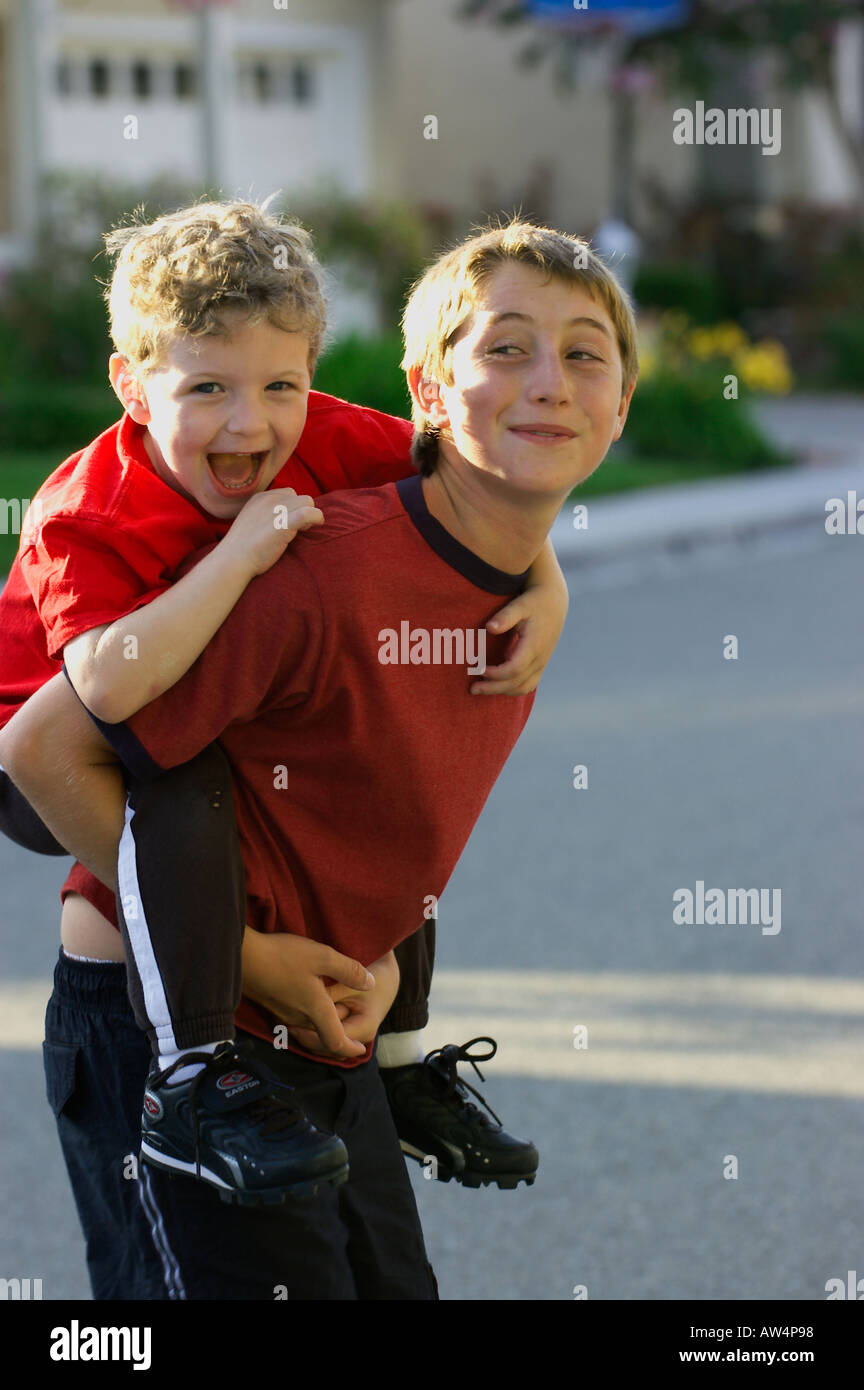 Family piggyback kids outdoor hi-res stock photography and images - Alamy