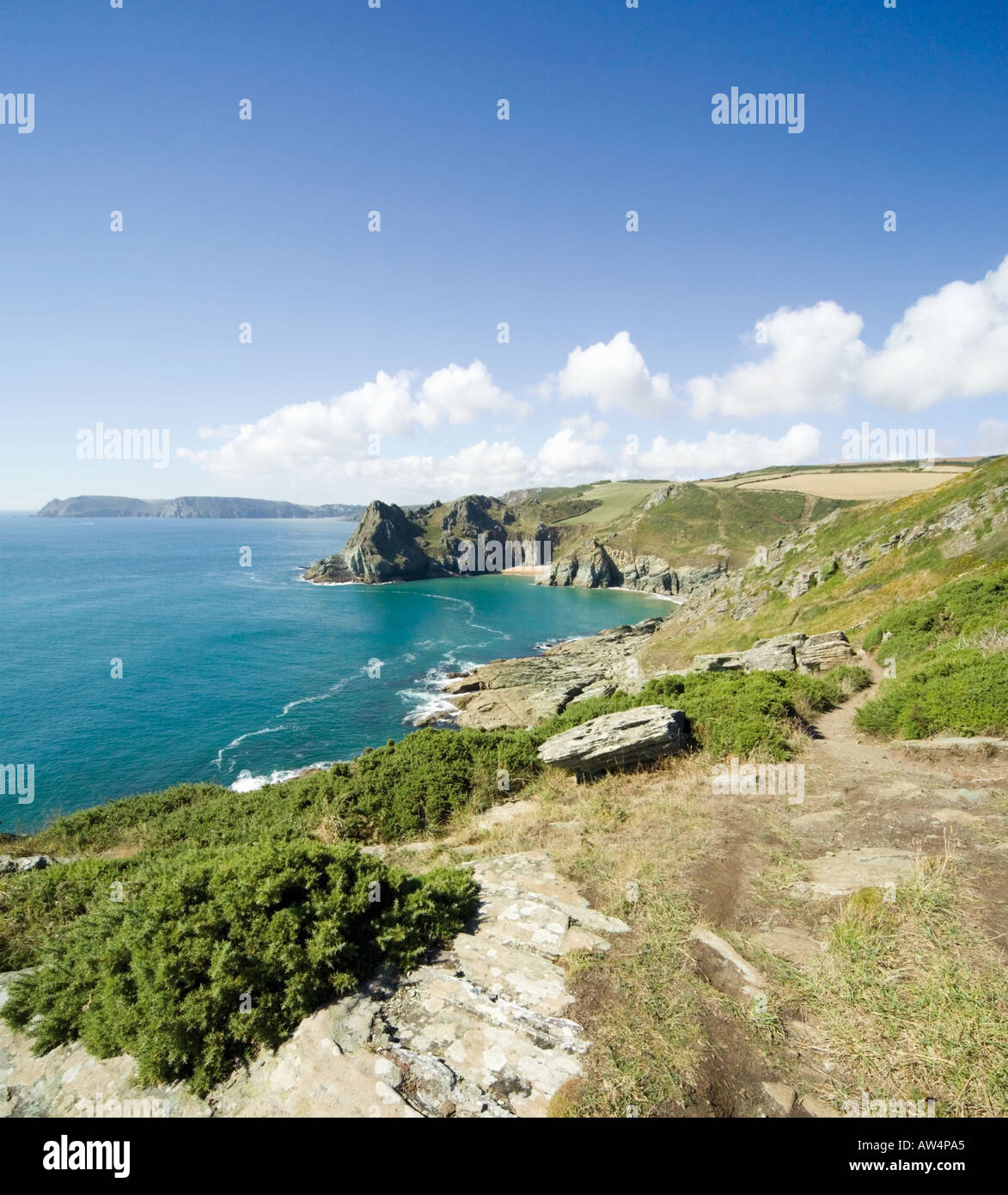 england devon the south hams the south west devon coast path prawle ...