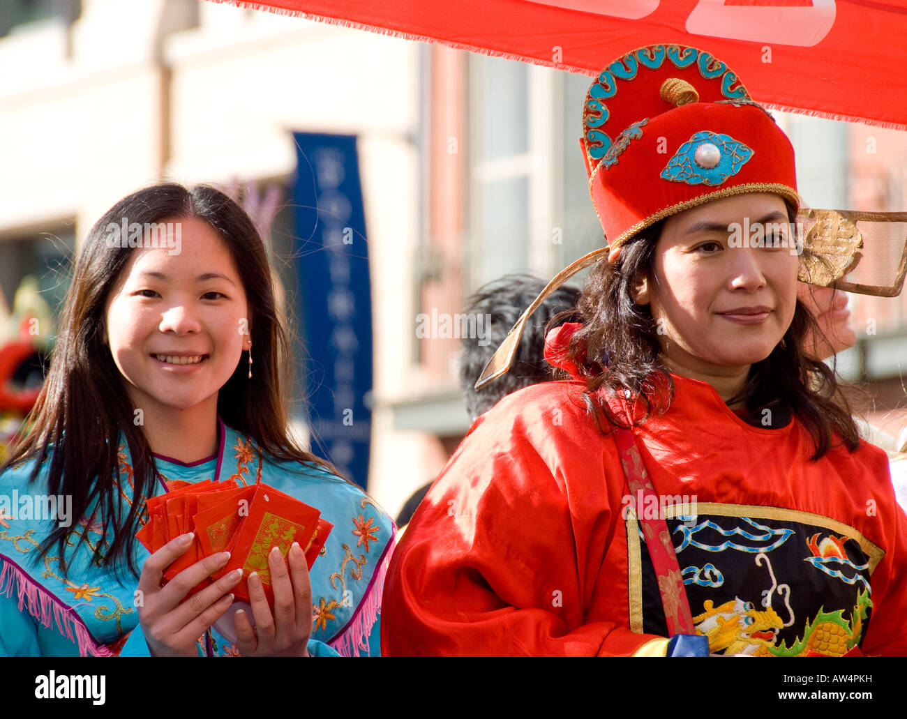 Chinese New Year Parade in downtown Washington DC in Chinatown Stock ...