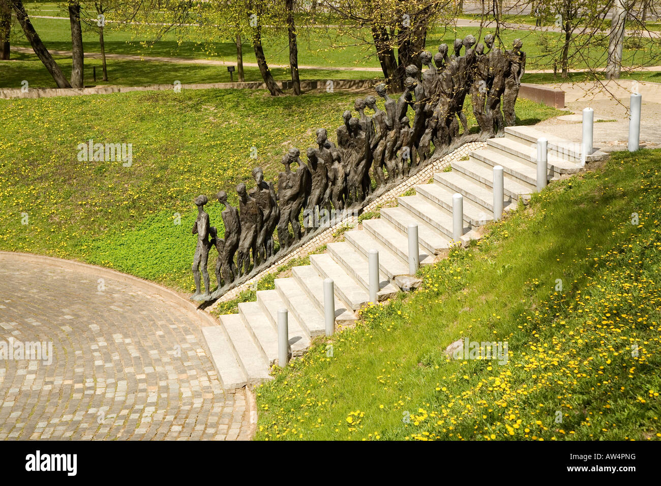 Holocaust memorial in Minsk Belarus at the massacre site of 5000 Jews ...