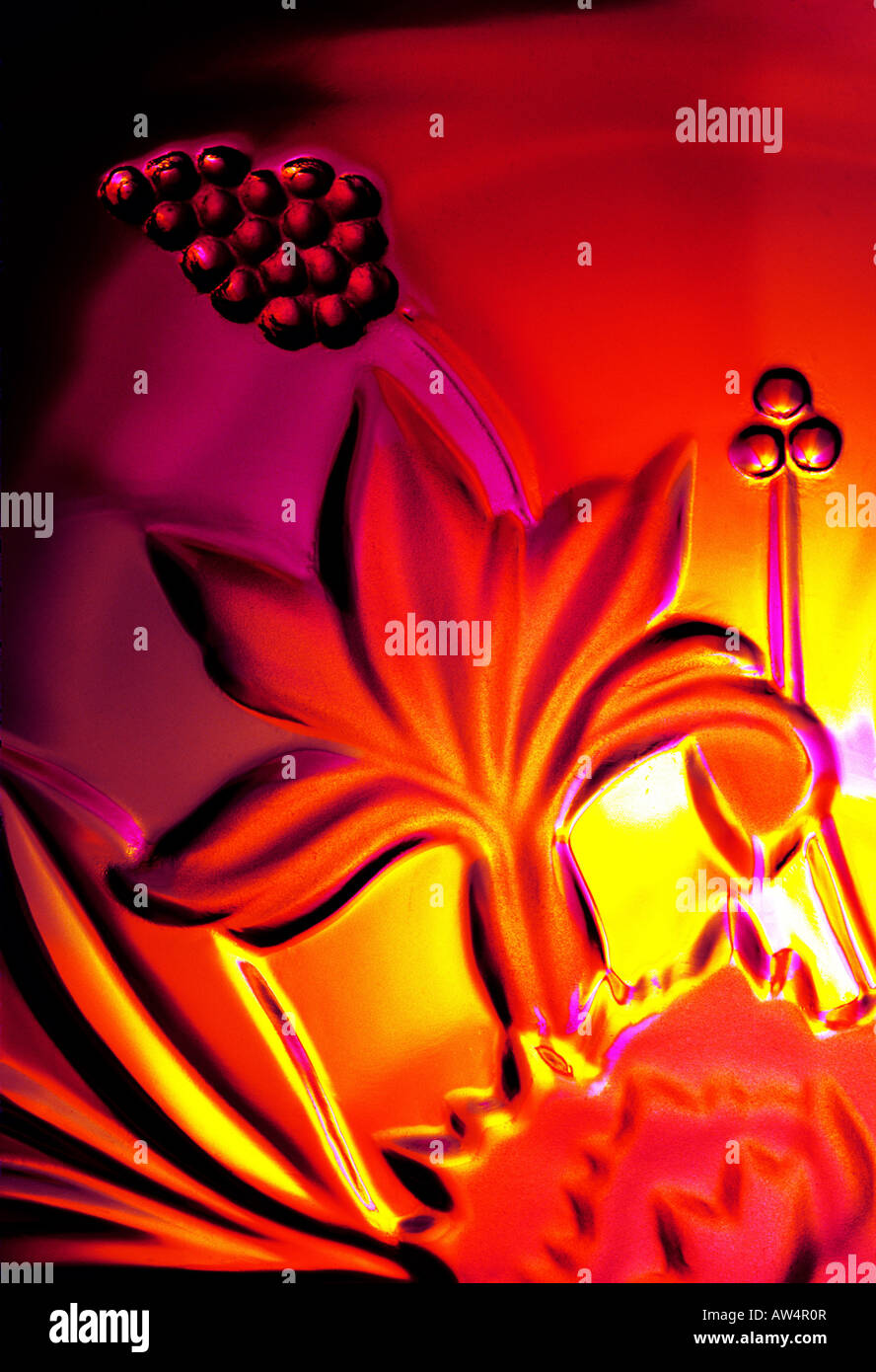 red image leaf glass crystal magic plants magical imaginary imagery ...