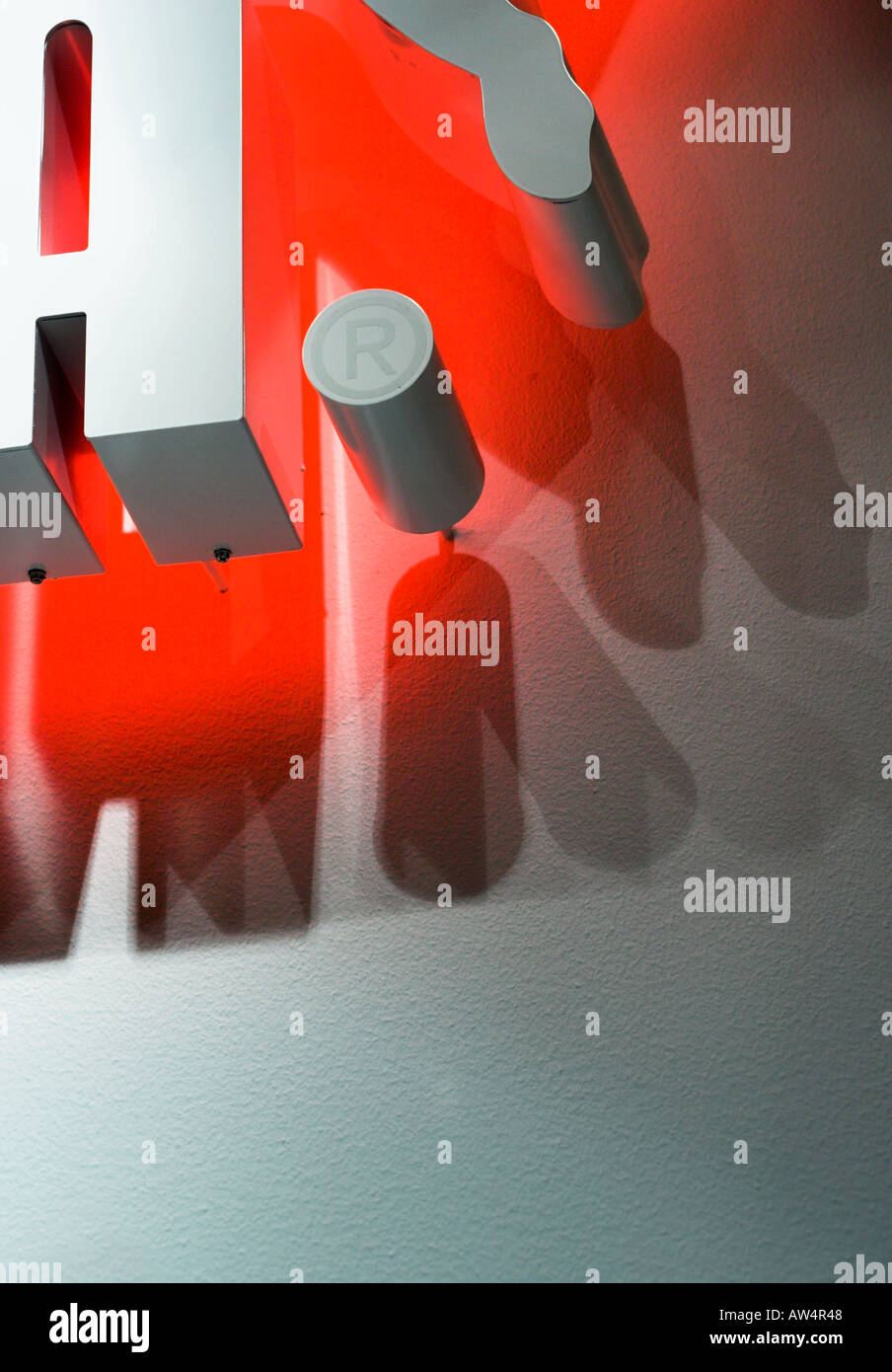 Detail of red light sign Stock Photo - Alamy