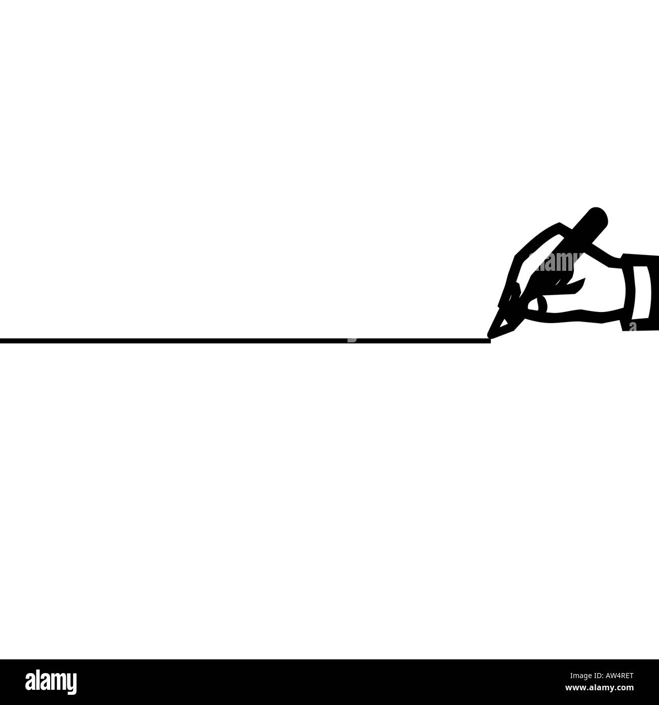 Drawing a line Stock Photo - Alamy