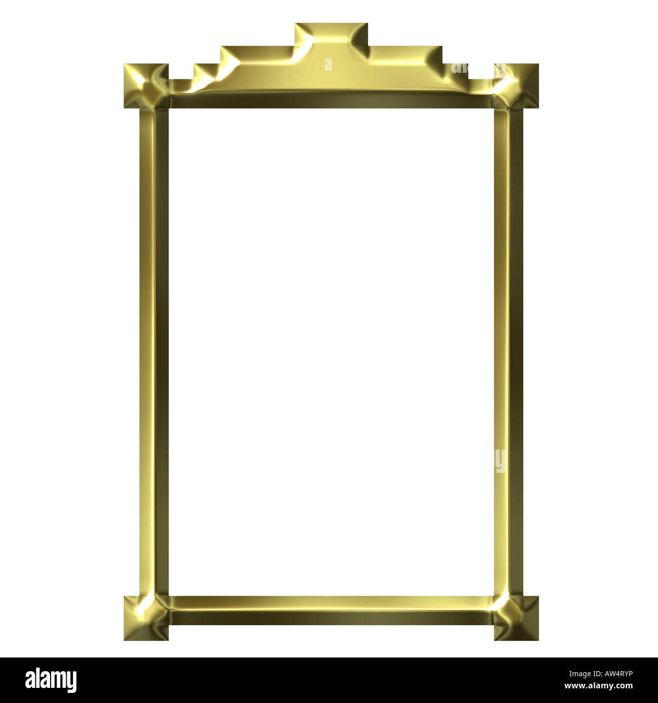 3d golden frame Stock Photo - Alamy